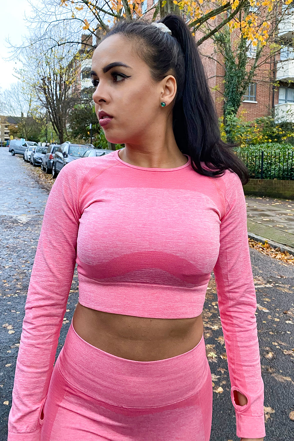 UP Seamless Pink Sport Crop Top | Urban Passion